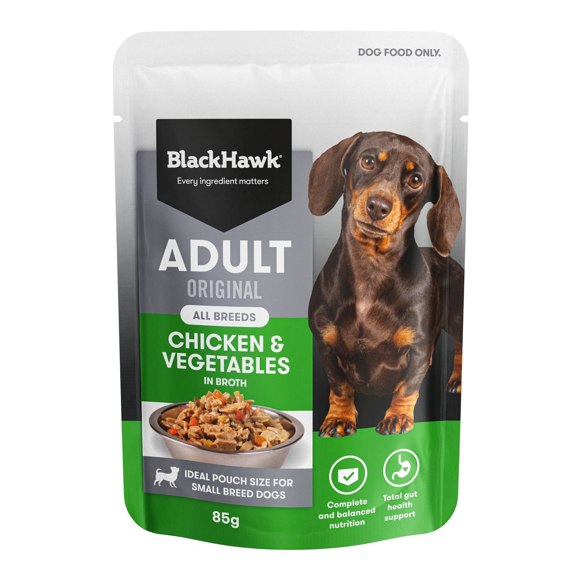 Black Hawk - Wet Food Pouches - Adult Dog - Chicken & Vegetables ...